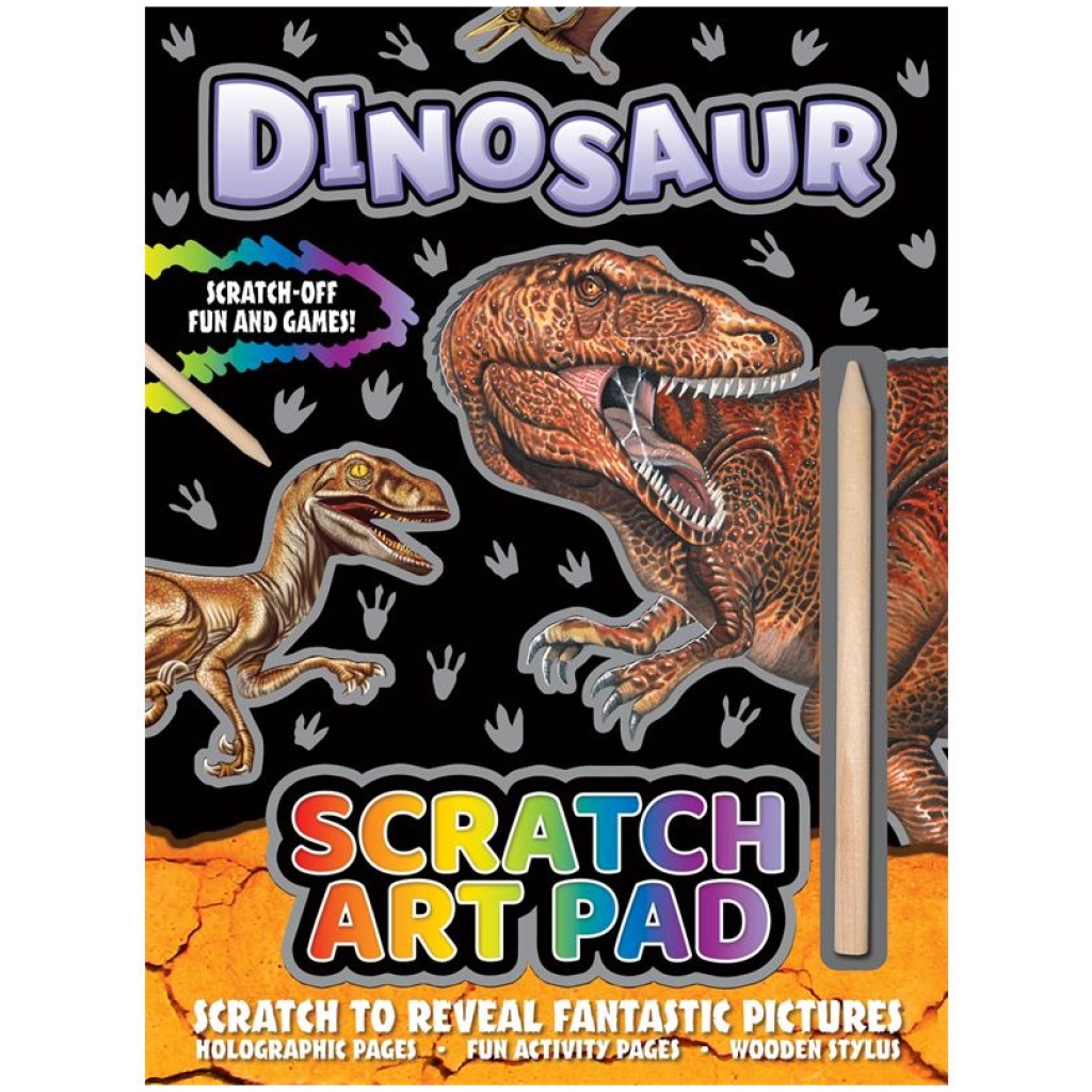 Kreativni set Dino World – Dinosaur Scratch Art Pad – Bimaco