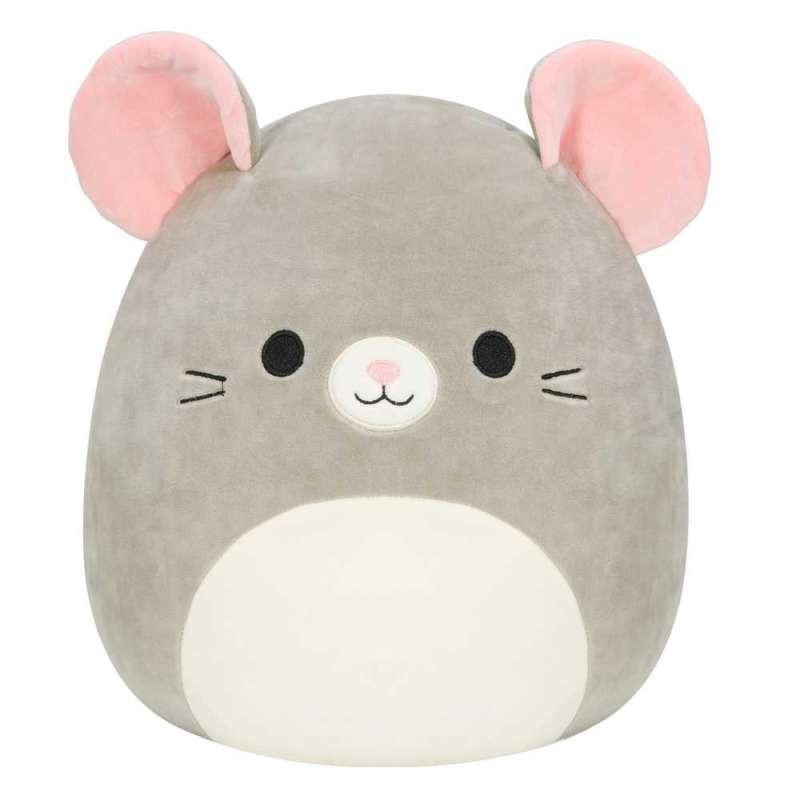 Plišana igračka Squishmallows Fuzzamallow – Sivi miš Misty 30cm – Bimaco